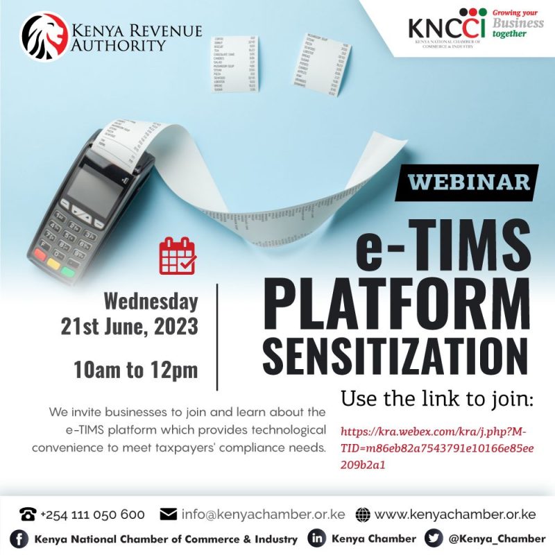 KNCCI-KRA e-TIMS Platform Sensitization Webinar - KNCCI